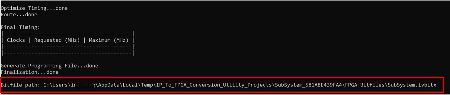 IP to FPGA Conversion Utility - NI